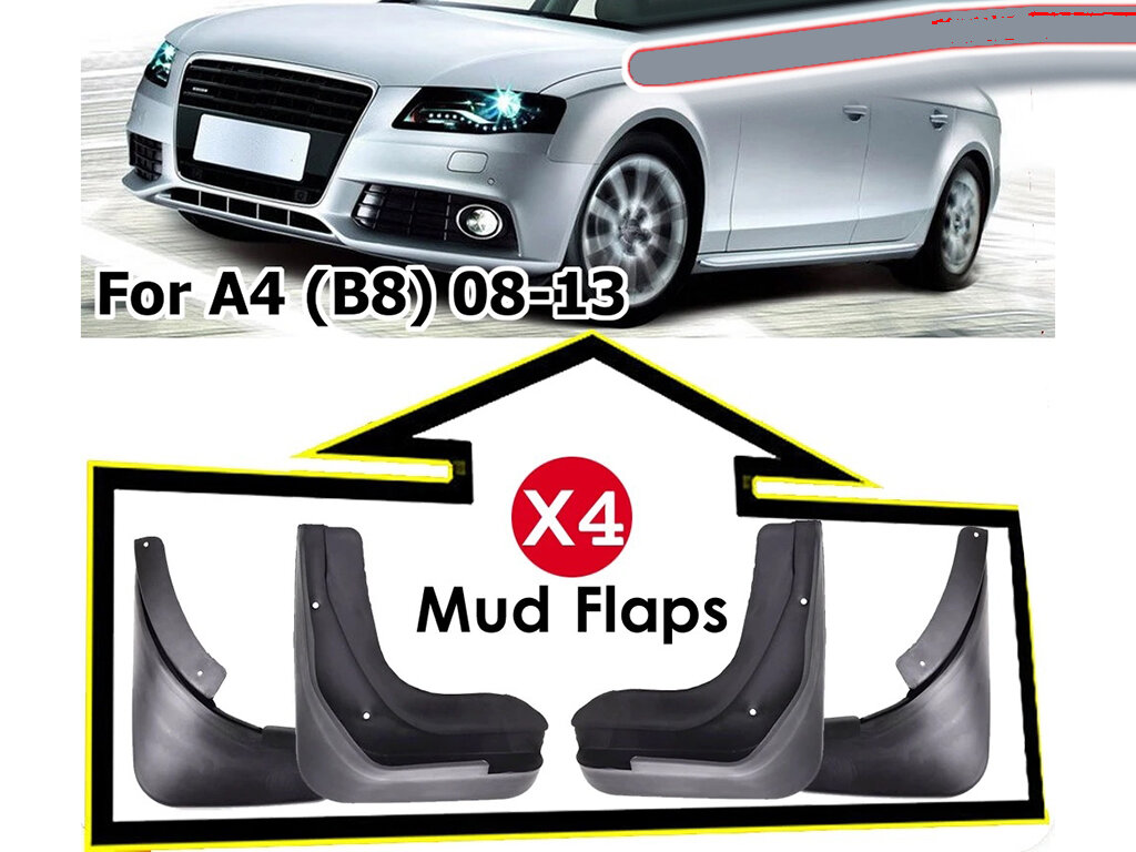 Брызговики для Audi A4 B8 (2008-2013) седан