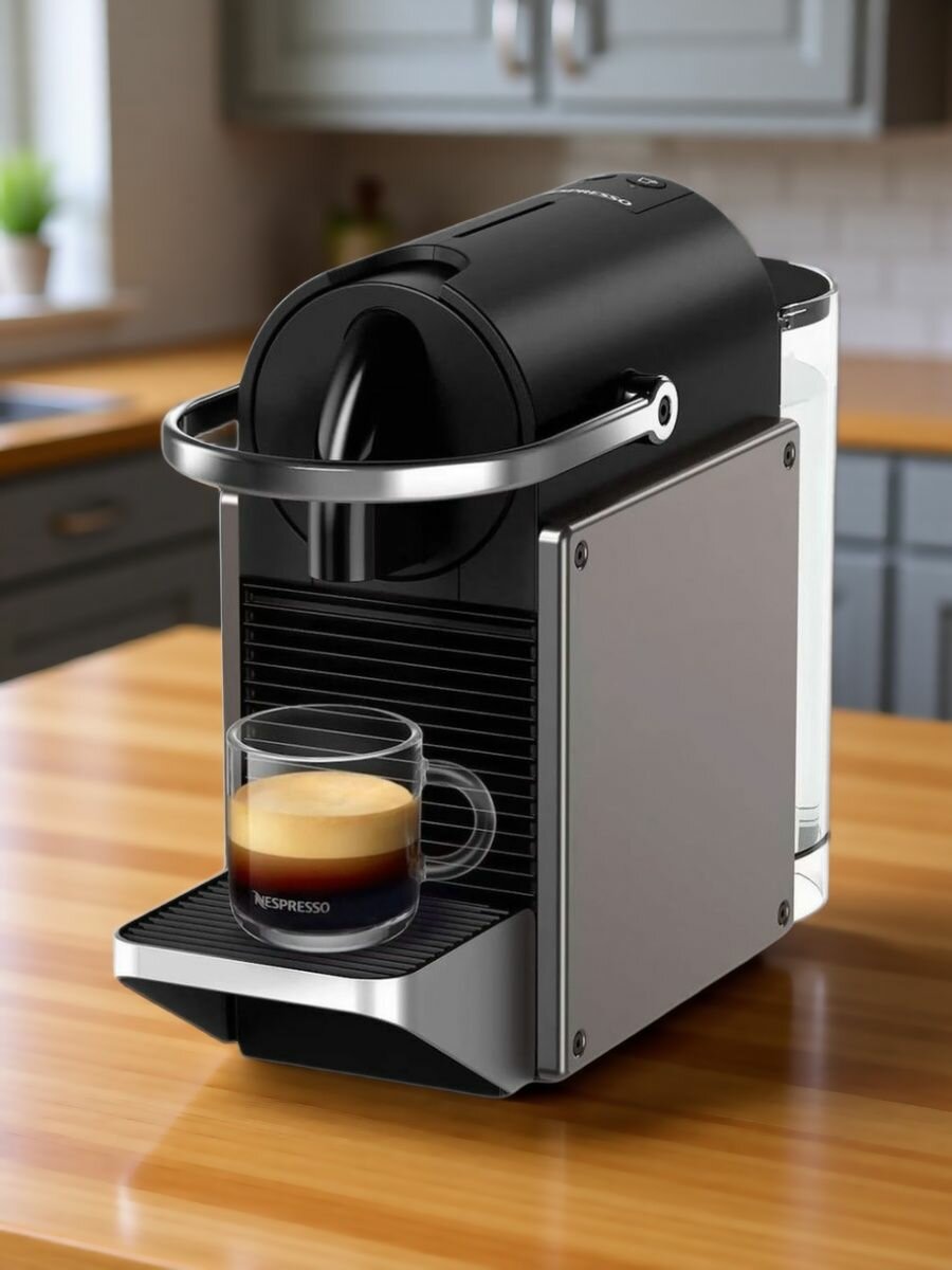 Капсульная кофемашина Nespresso Pixie Electric, C62-EU3-TI-NE/12553486 Titan