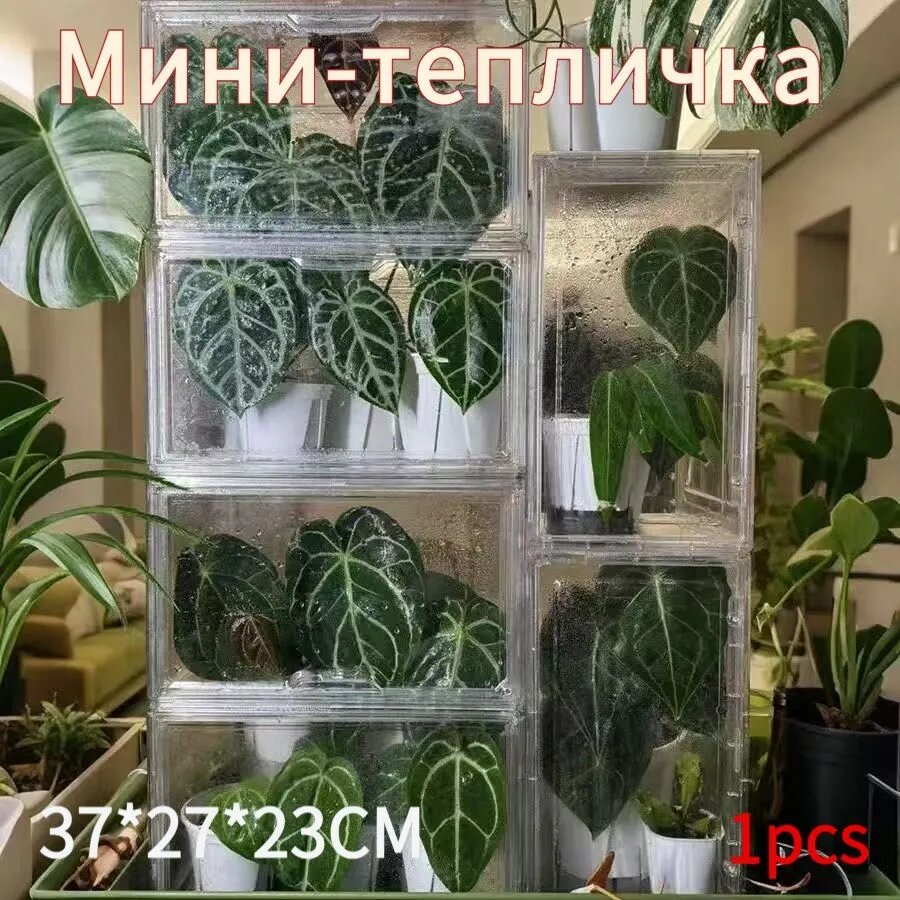 Парник, теплица прямостенная gjdtgjydj 0.37х0.27х0.23м, ABS пластик