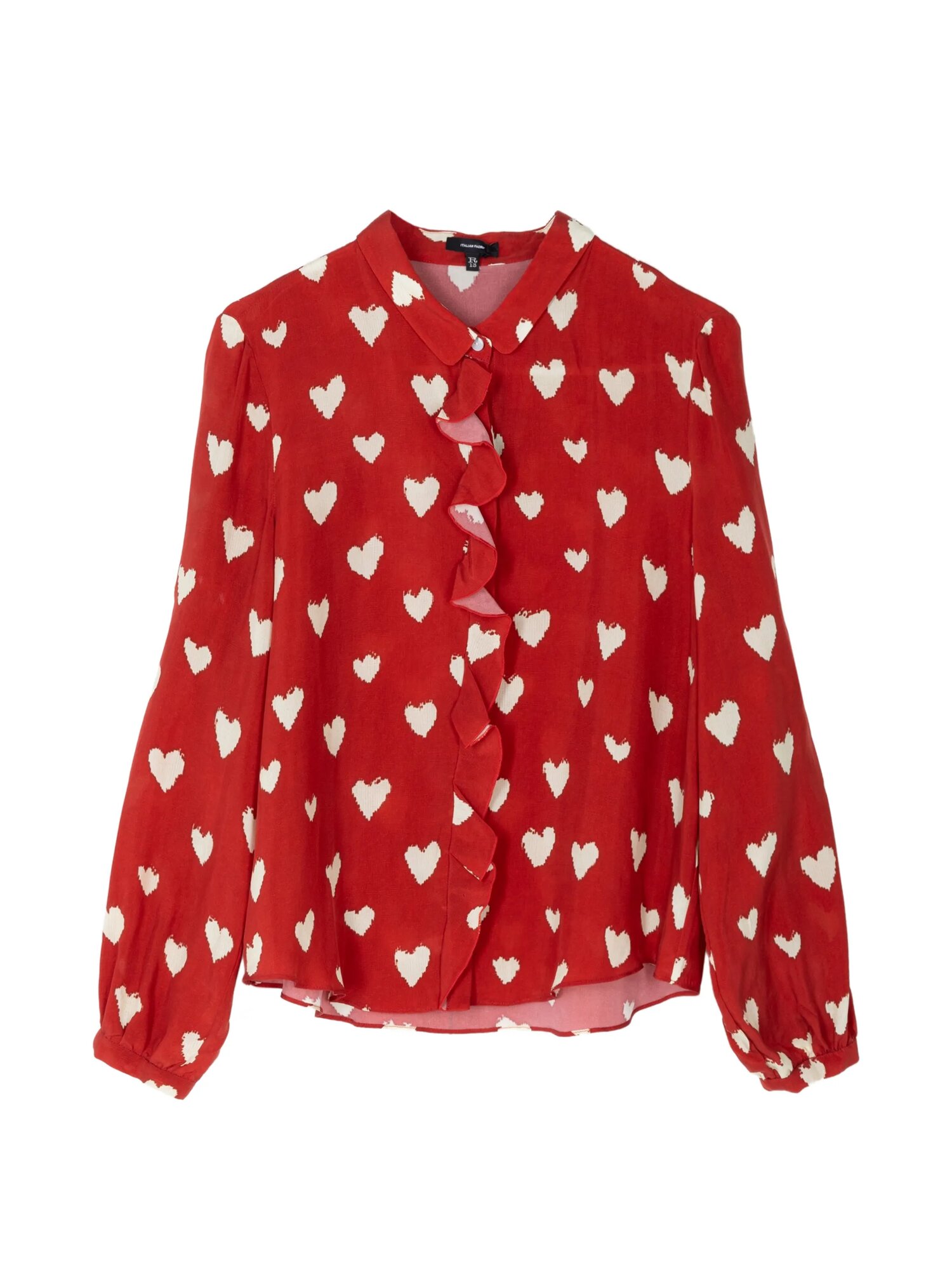 Блуза Heart print ruffle blouse