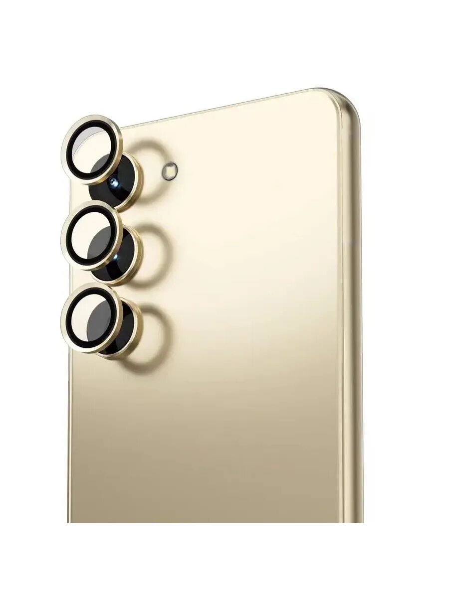 Защитные линзы на камеру для Samsung S24 (Gold)
