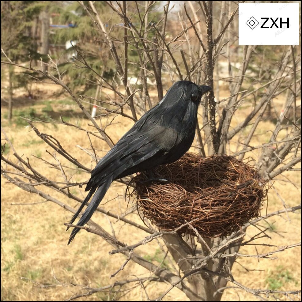 Яркие искусственные декоративные птицы Реалистичный ворон Сорока Декор для дома и сада