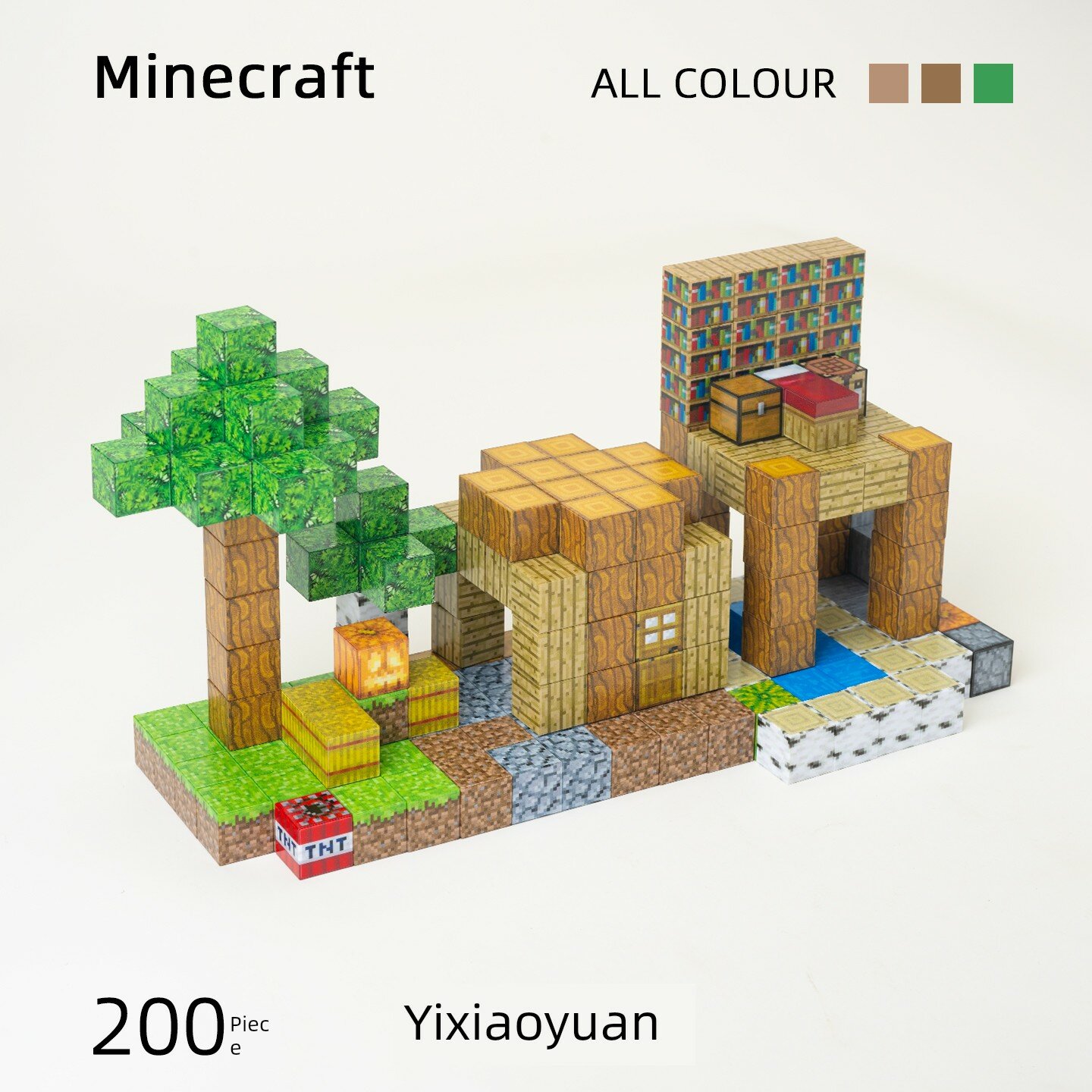 Набор строительных блоков Minecraft Cozy Courtyard, 200 штук - игрушка Mini World для сада
