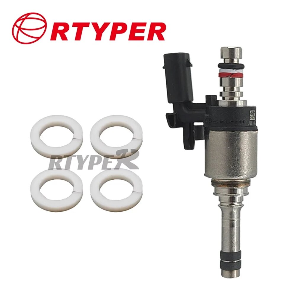 100 шт. комплектов топливных форсунок GDI с уплотнительными кольцами из PTFE 23023 9.8*6.5*1.5 мм для VW Audi Seat Skoda 1.5 TFSI 04E906036AD 0261500354