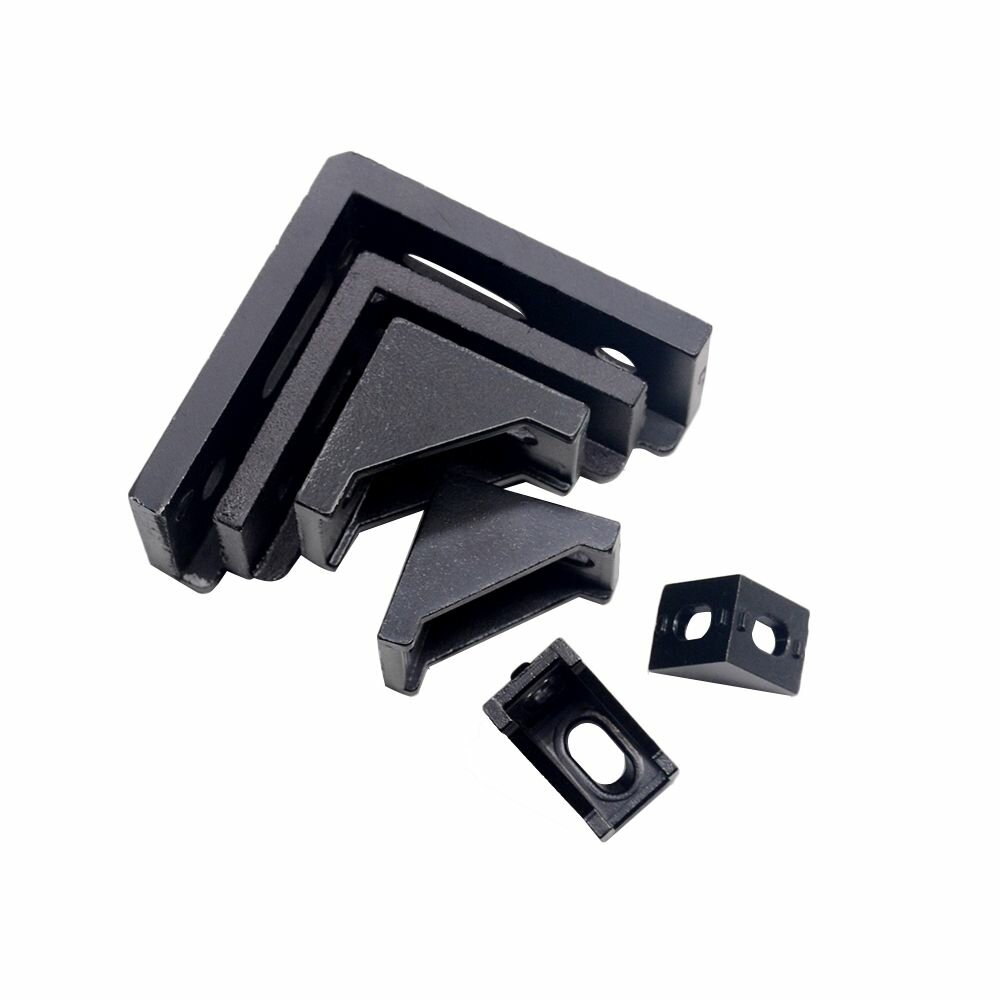 20 шт, черный алюминий 3030 Аксессуары для угловых кронштейнов, разъемы для угловых кронштейнов, для алюминиевых профилей