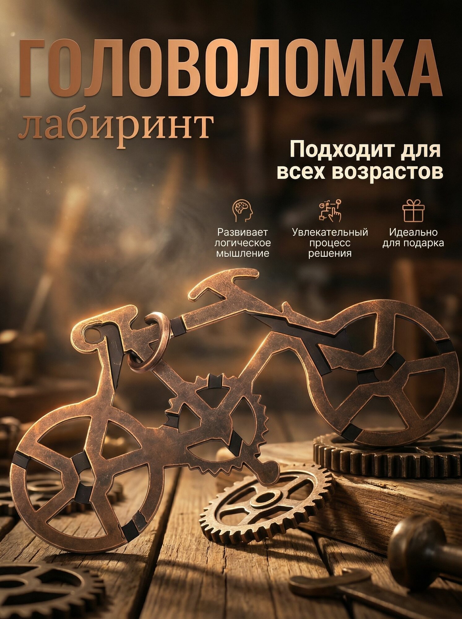 Игра-лабиринт, велосипед металлический.