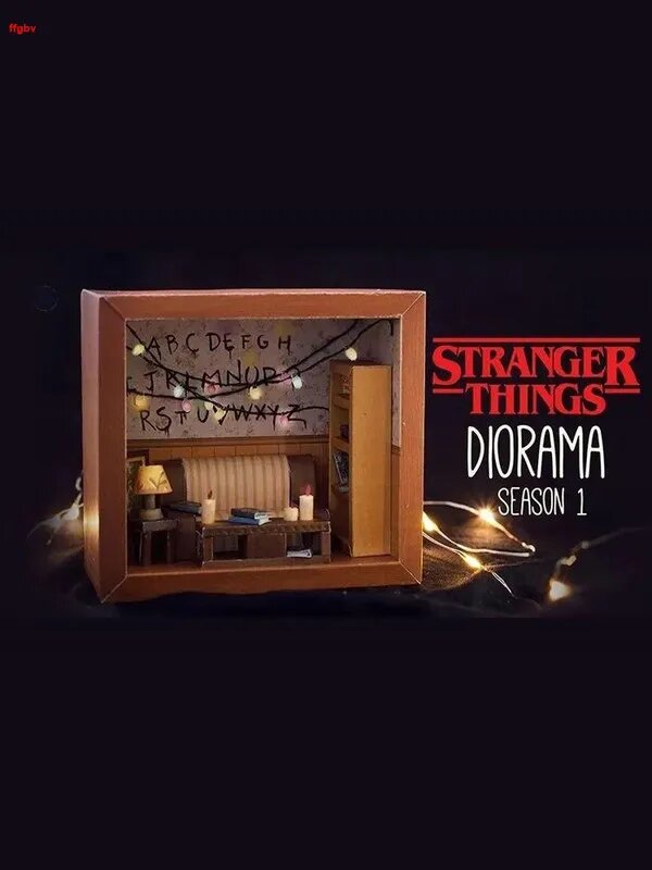 Румбокс Stranger Things Диорама - Миниатюрная копия интерьера дома в Хокинсе. Размер 70*80*60 мм