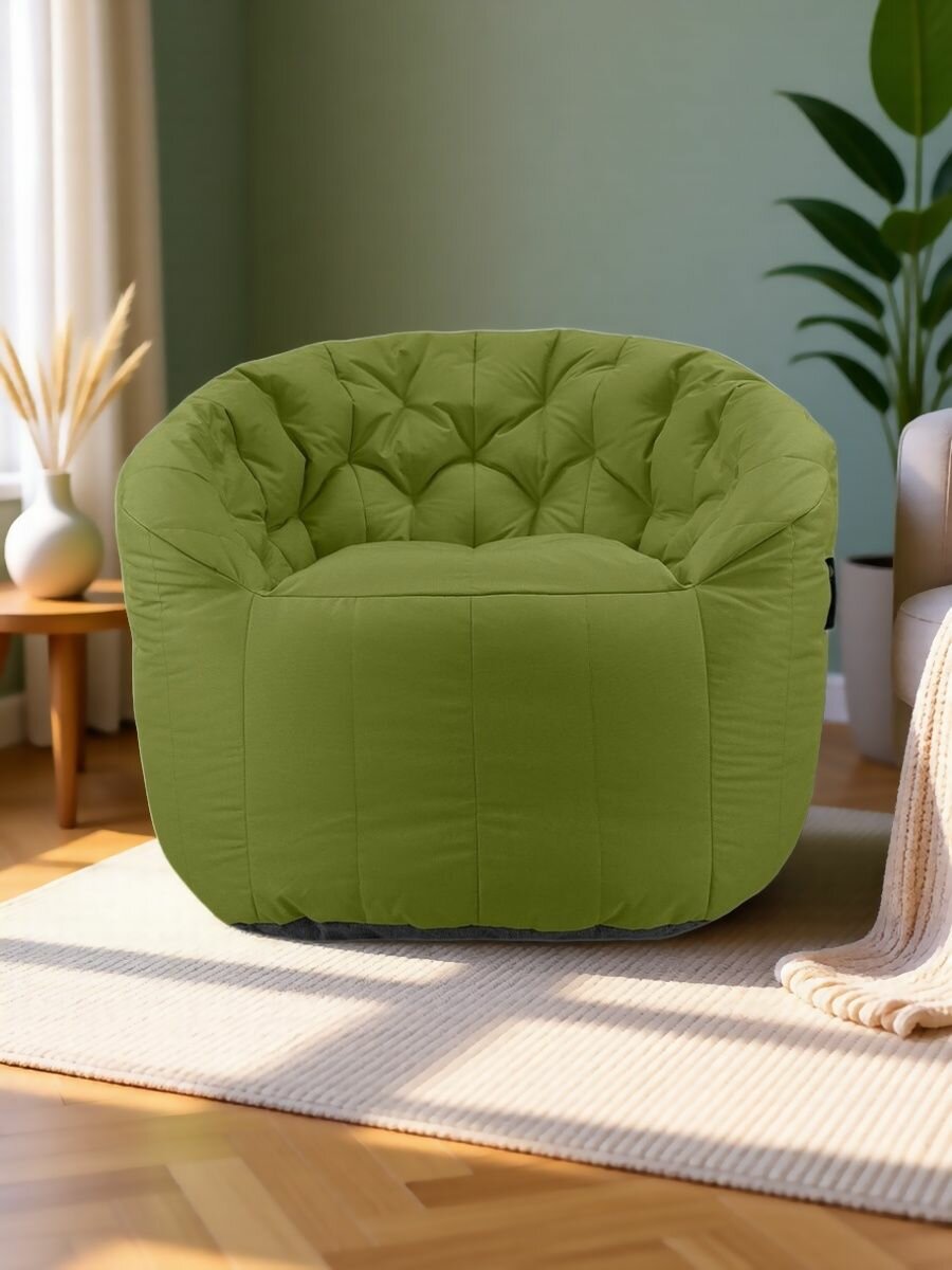 Уличное бескаркасное кресло Butterfly Sofa - Rainforest Retreat (оксфорд, зеленый) - садовая мебель в стиле лофт для террасы, веранды, беседки, бассейна