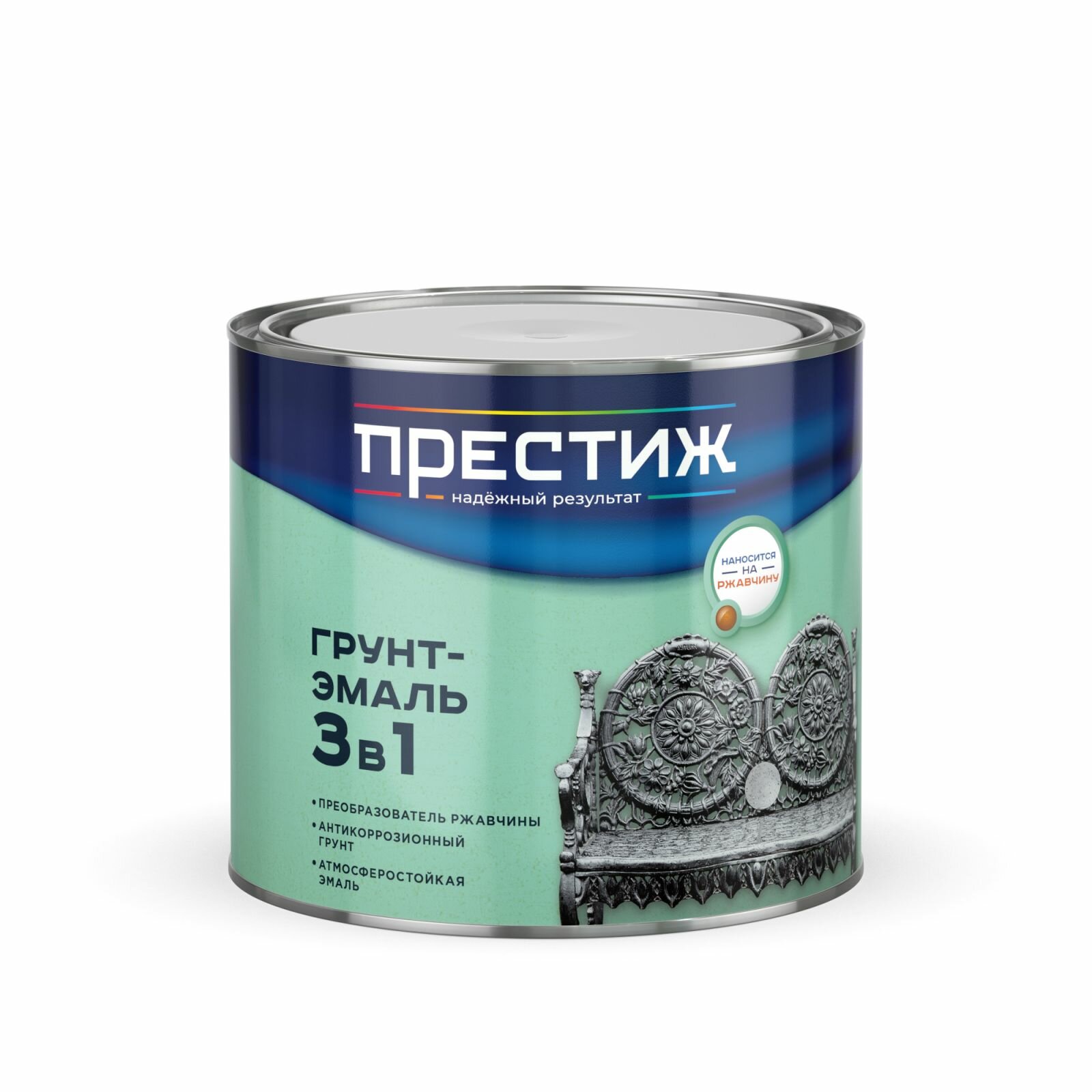 Грунт-эмаль Престиж по ржавчине, графитовая RAL 7024, 1.9 кг 01-020-174-019