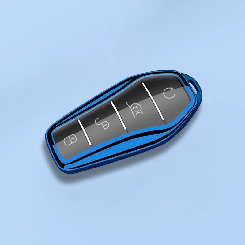 BYD Yuan UP Одиночный ключевой брелок цвета изумрудно-синего для автомобильных ключей