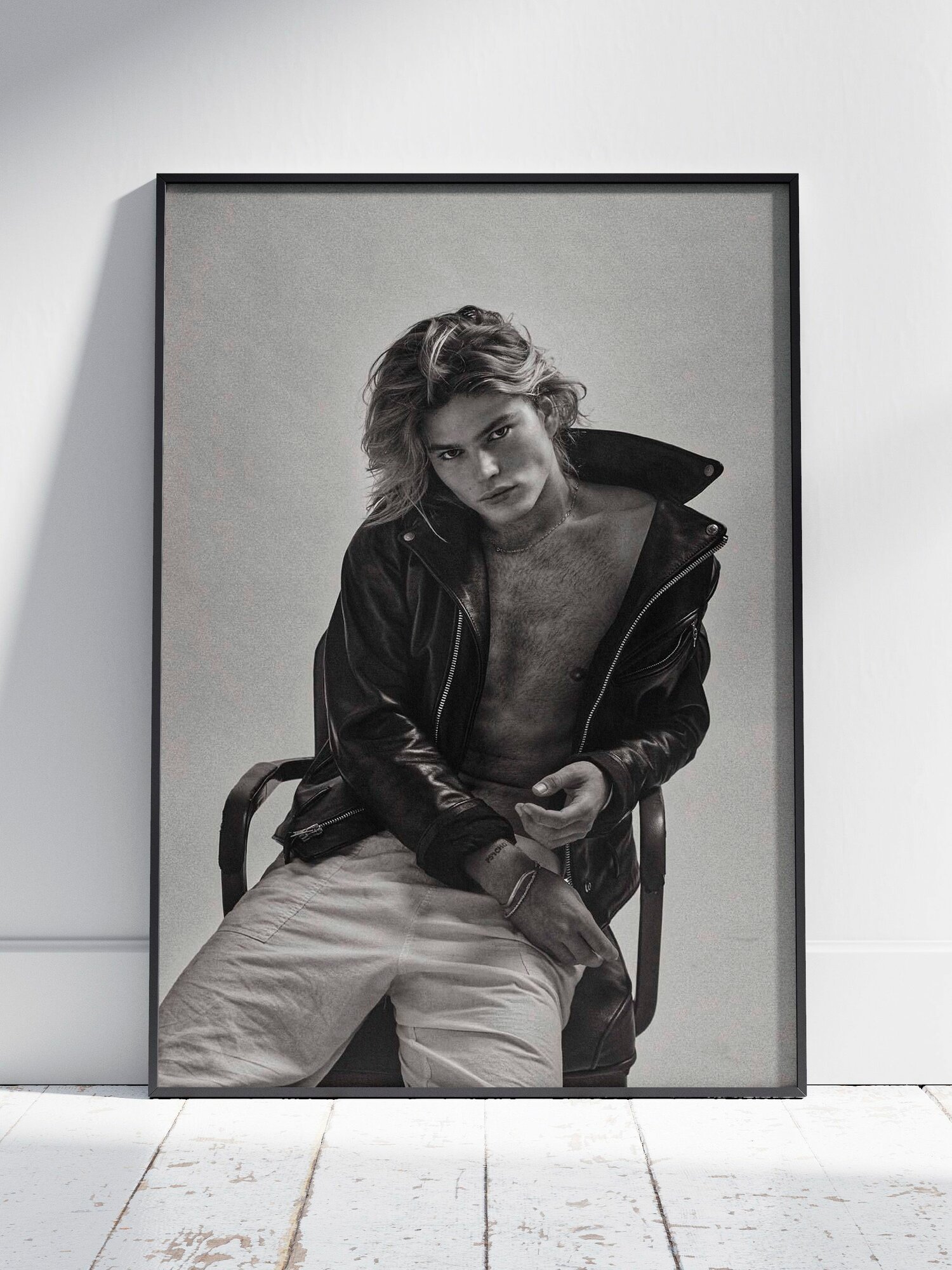Плакат на стену для интерьера Джордан Барретт (Jordan Barrett 27) - Постер по модели, бренду и моде формата A4 (21x30 см)