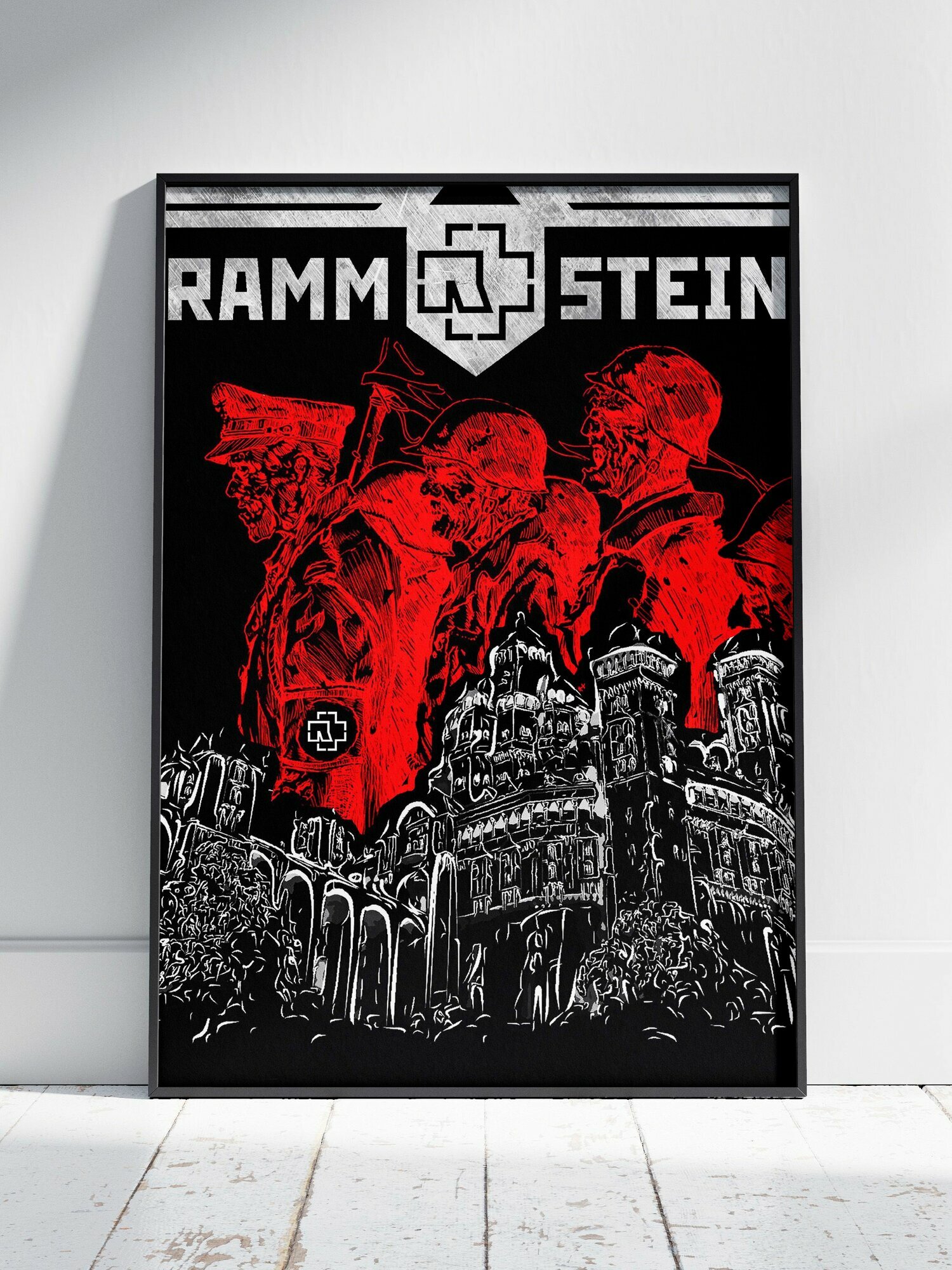 Плакат на стену для интерьера Rammstein (Рамштайн 3) - Постер по музыке и артисту формата A4 (21x30 см)