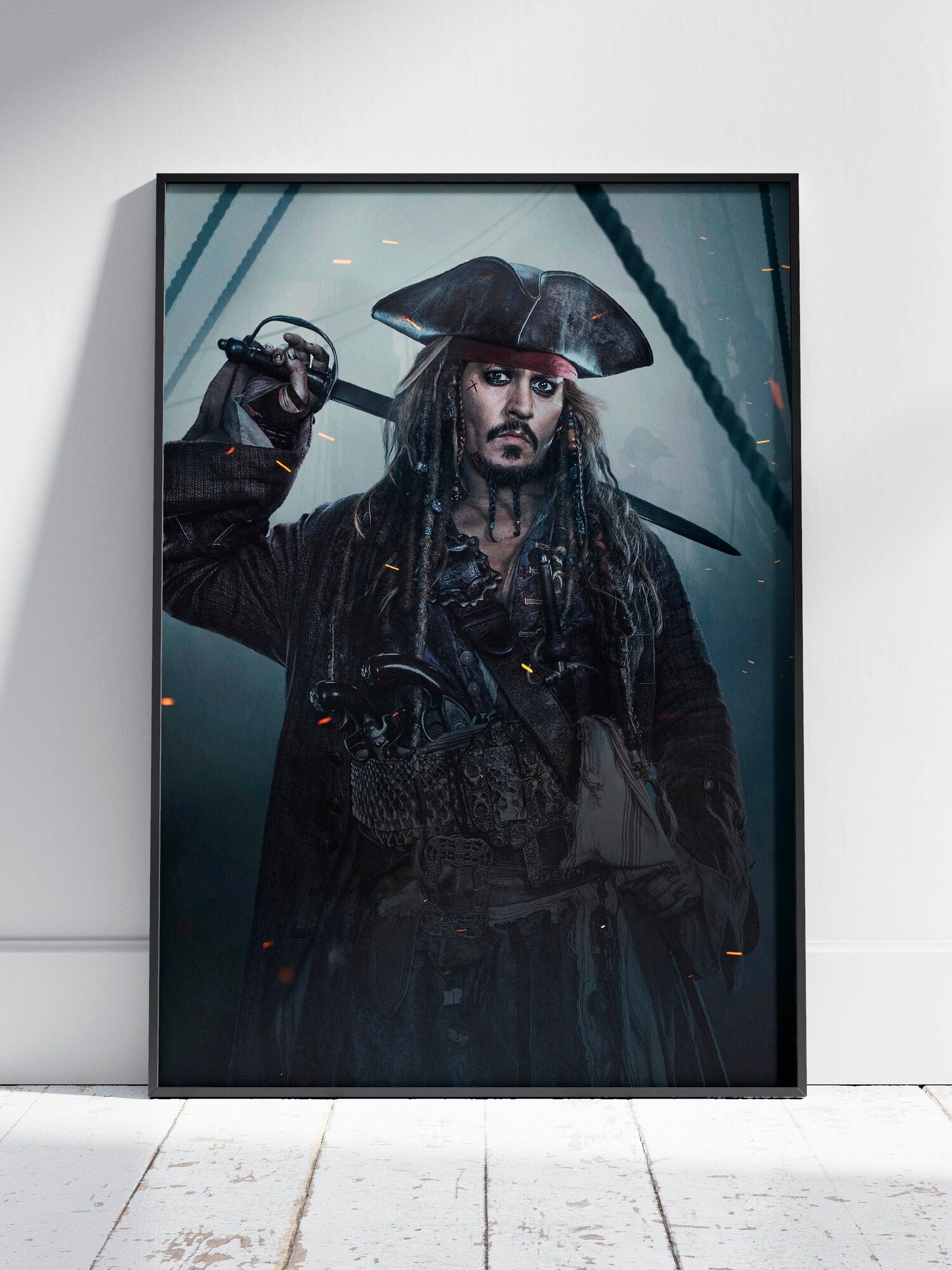 Плакат на стену для интерьера Джонни Депп (Johnny Depp 4) - Постер по актеру фильма, кино, сериала формата A4 (21x30 см)
