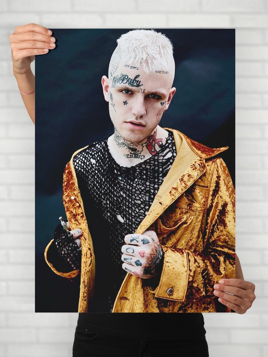 Плакат на стену для интерьера Lil Peep (Лил Пип 8) - Постер по музыке и артисту формата A1 (61x84 см)