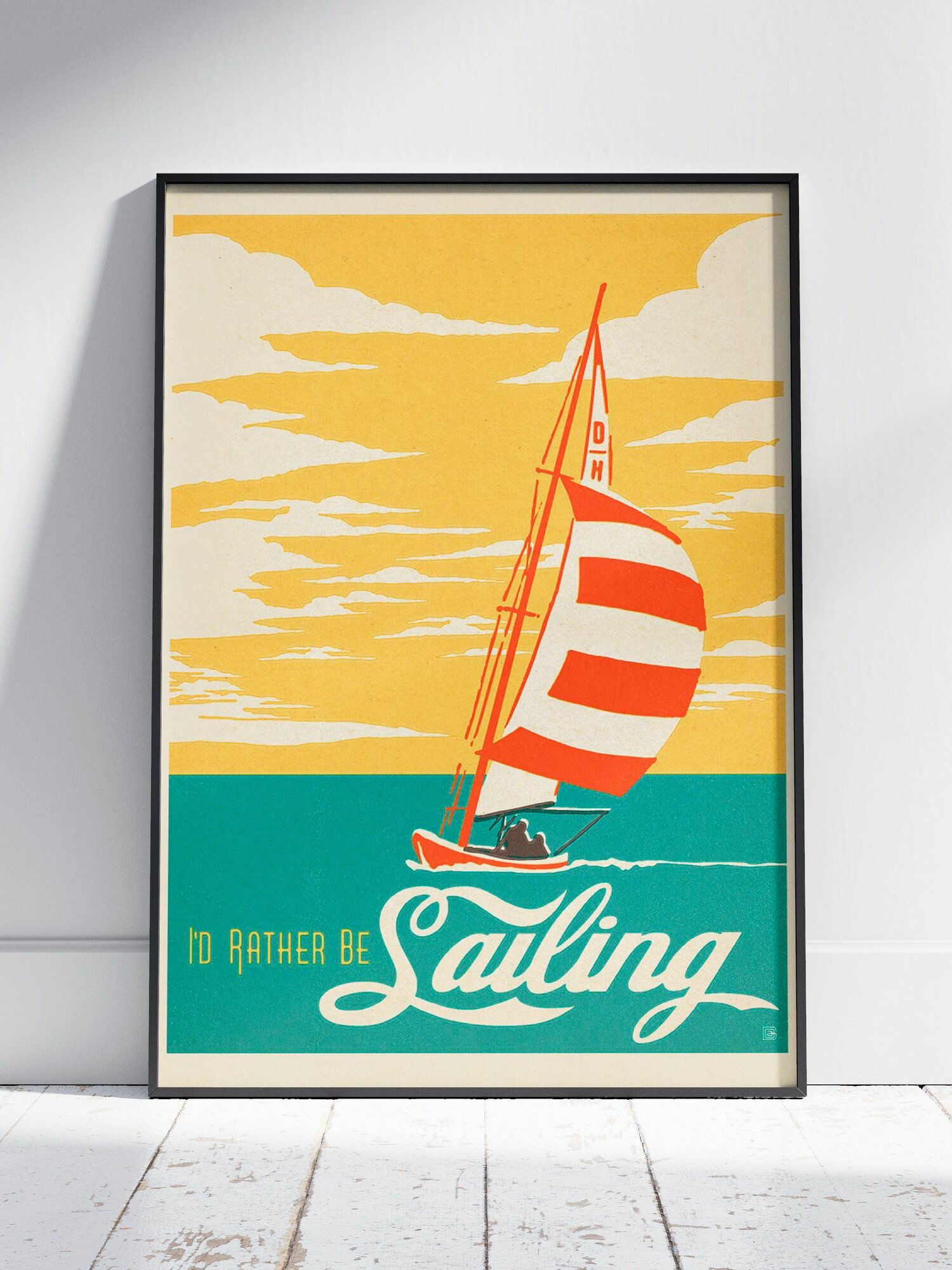 Плакат на стену для интерьера Техника и транспорт (Яхты и Лодки - Yachts and Boats 6) - Постер по транспорту формата A4 (21x30 см)