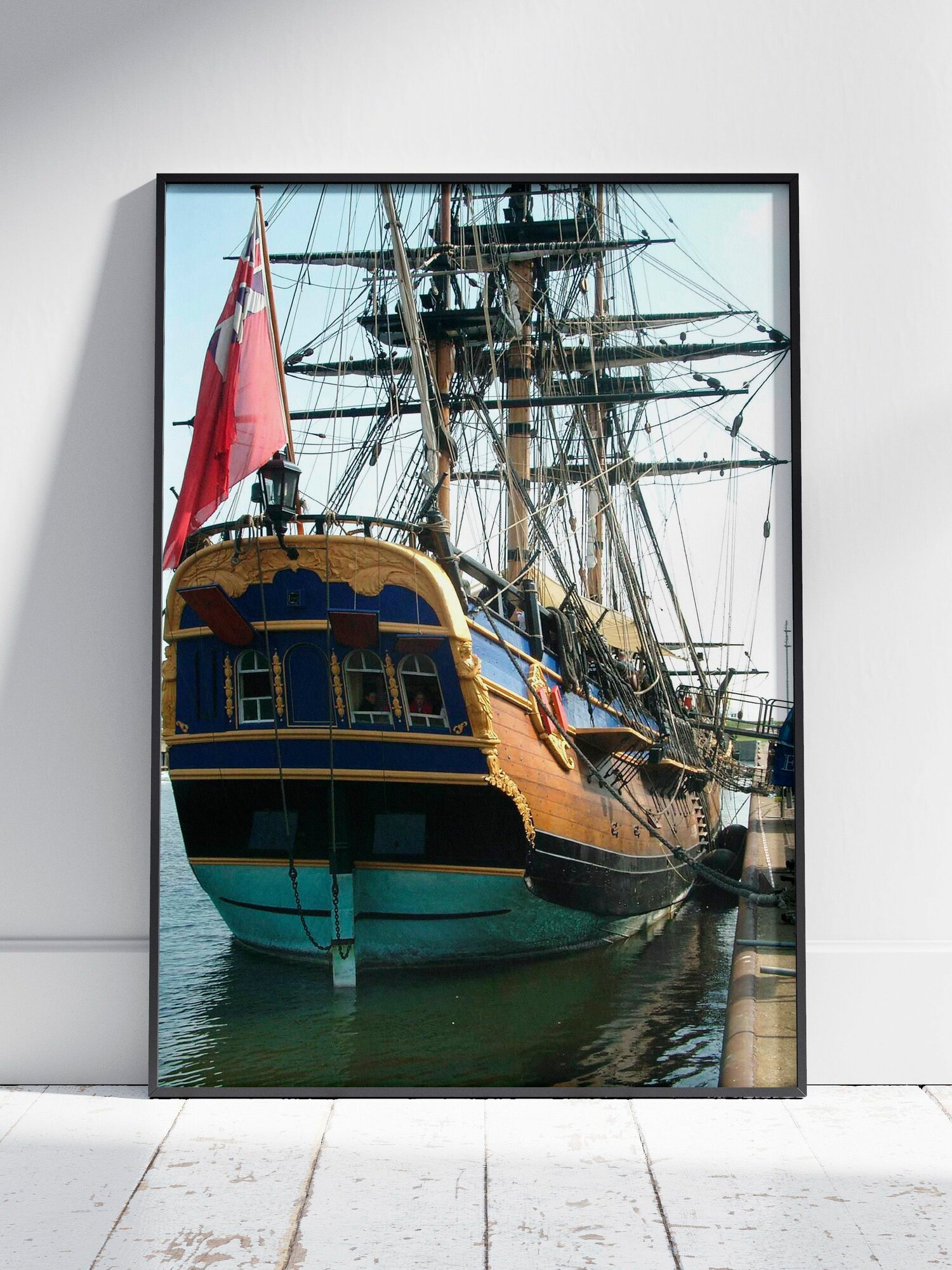 Плакат на стену для интерьера Транспорт и техника (HMS Эндевор - HMS Endeavour 2) - Постер по машине формата A4 (21x30 см)