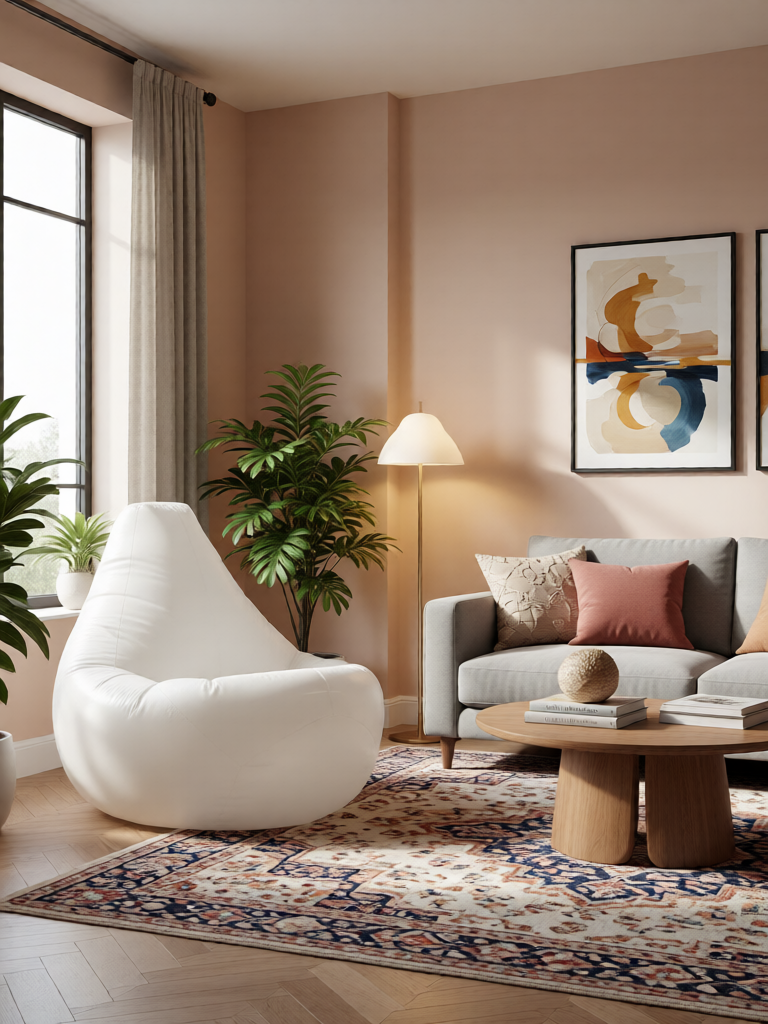 Кресло-мешок Мир Пуффов «Груша» размер- XXXXL, оксфорд, Белый , с ручкой для переноски