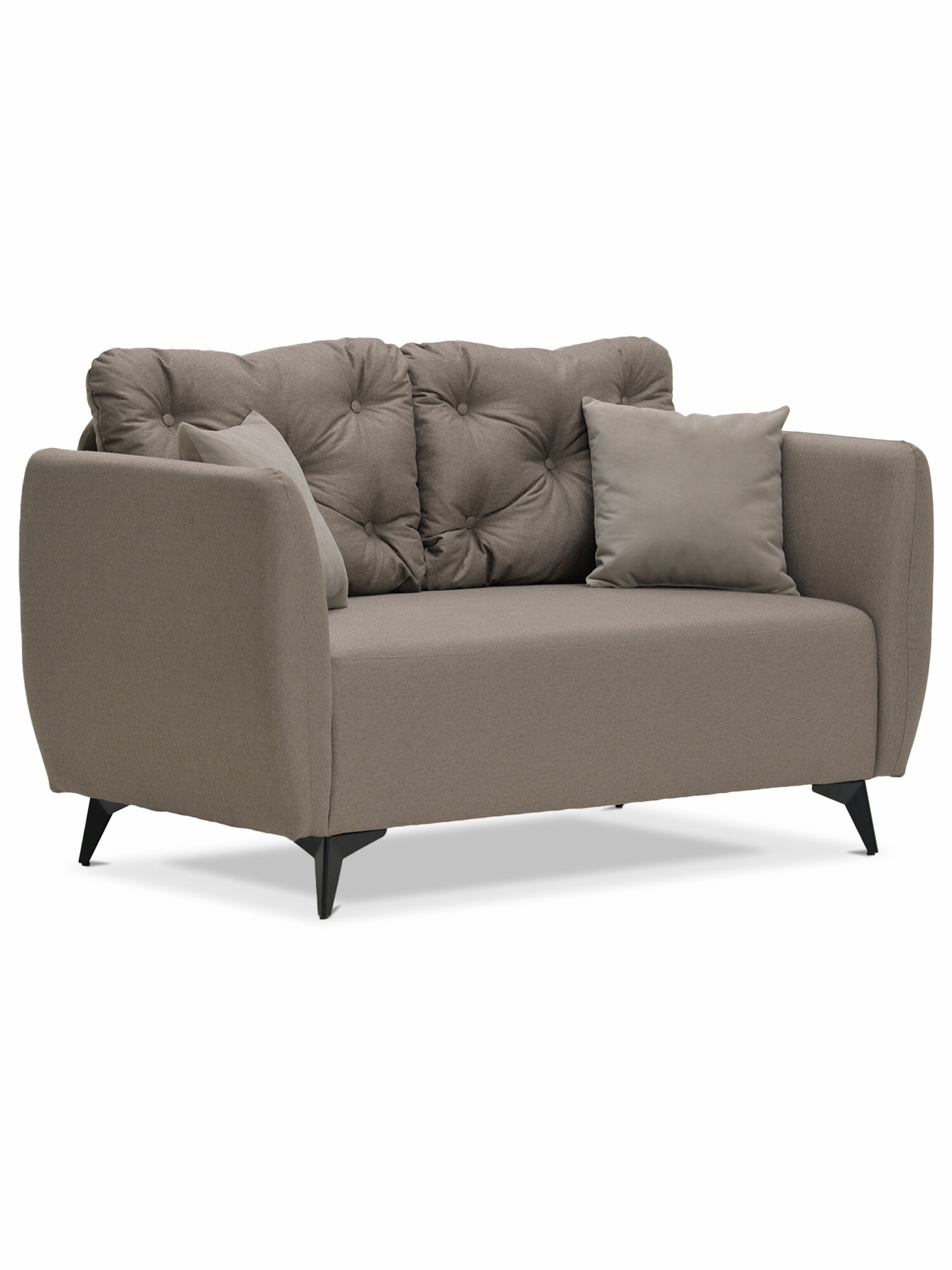 Кушетка Тиволи_2, размер: 148х76х89см нераскладной, рогожка коричневый