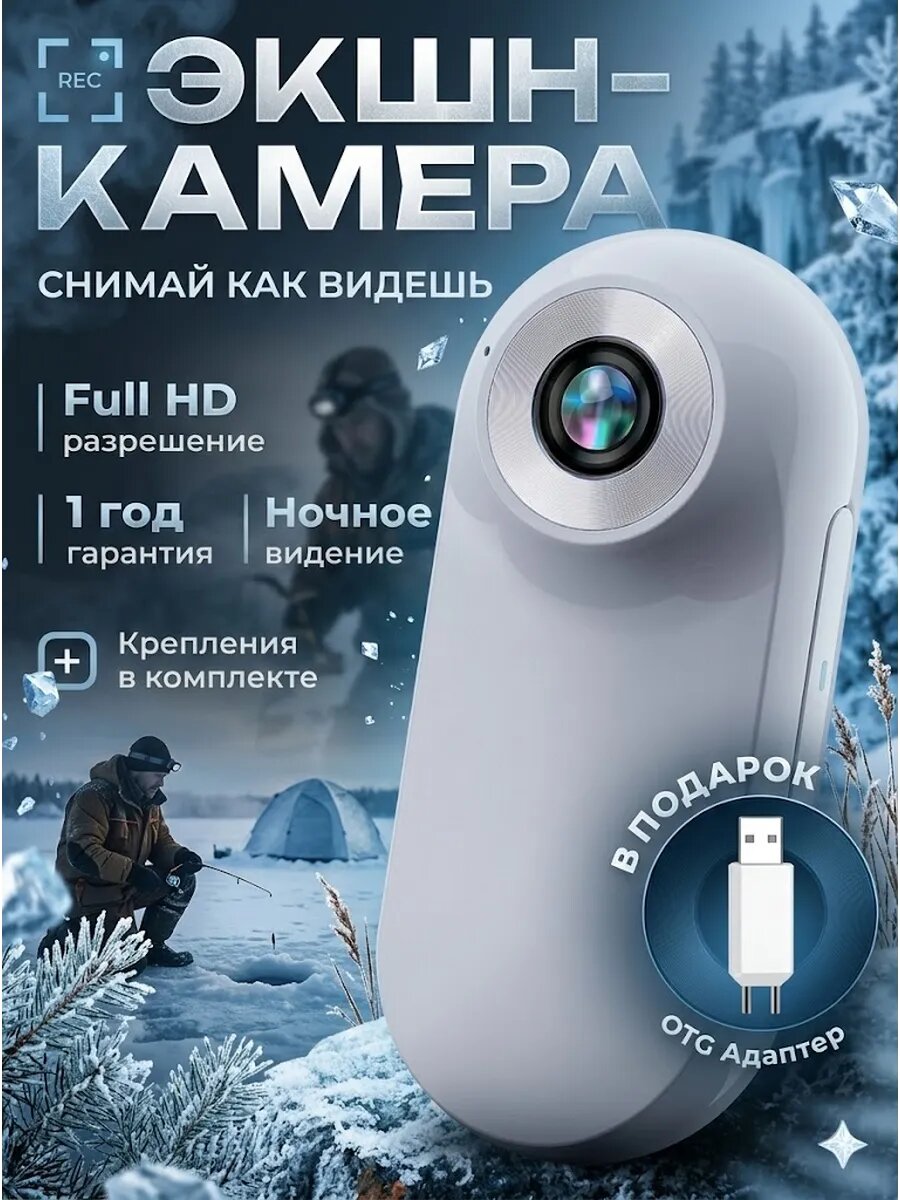 Экшн камера со стабилизацией на шлем