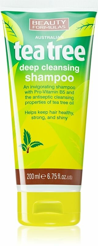 Beauty Formulas шампунь для глубокого очищения Tea Tree 200 мл