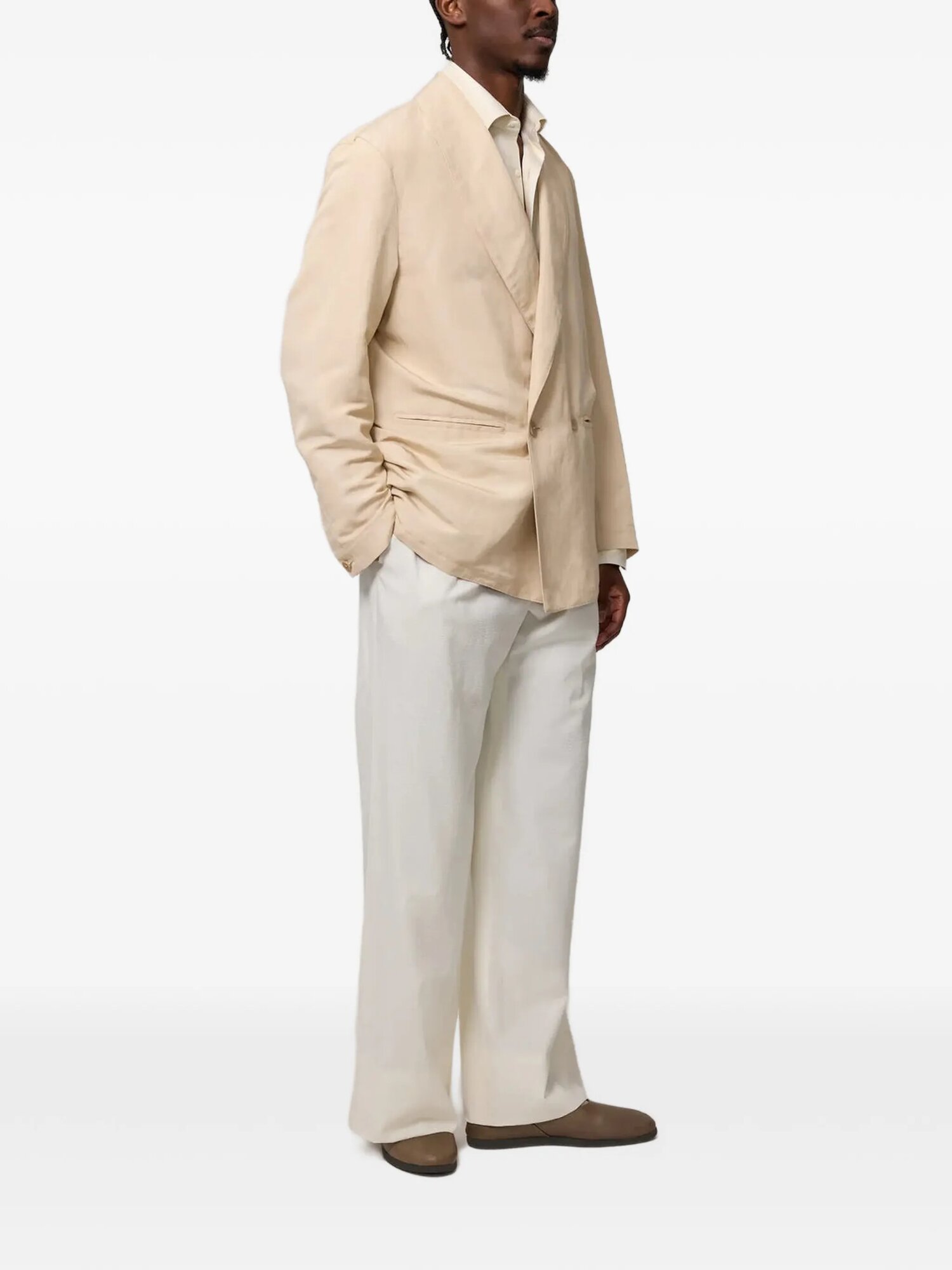 Куртка Stoffa Double-breasted shawl-lapel jacket, размер 48, разноцветный — фото 1