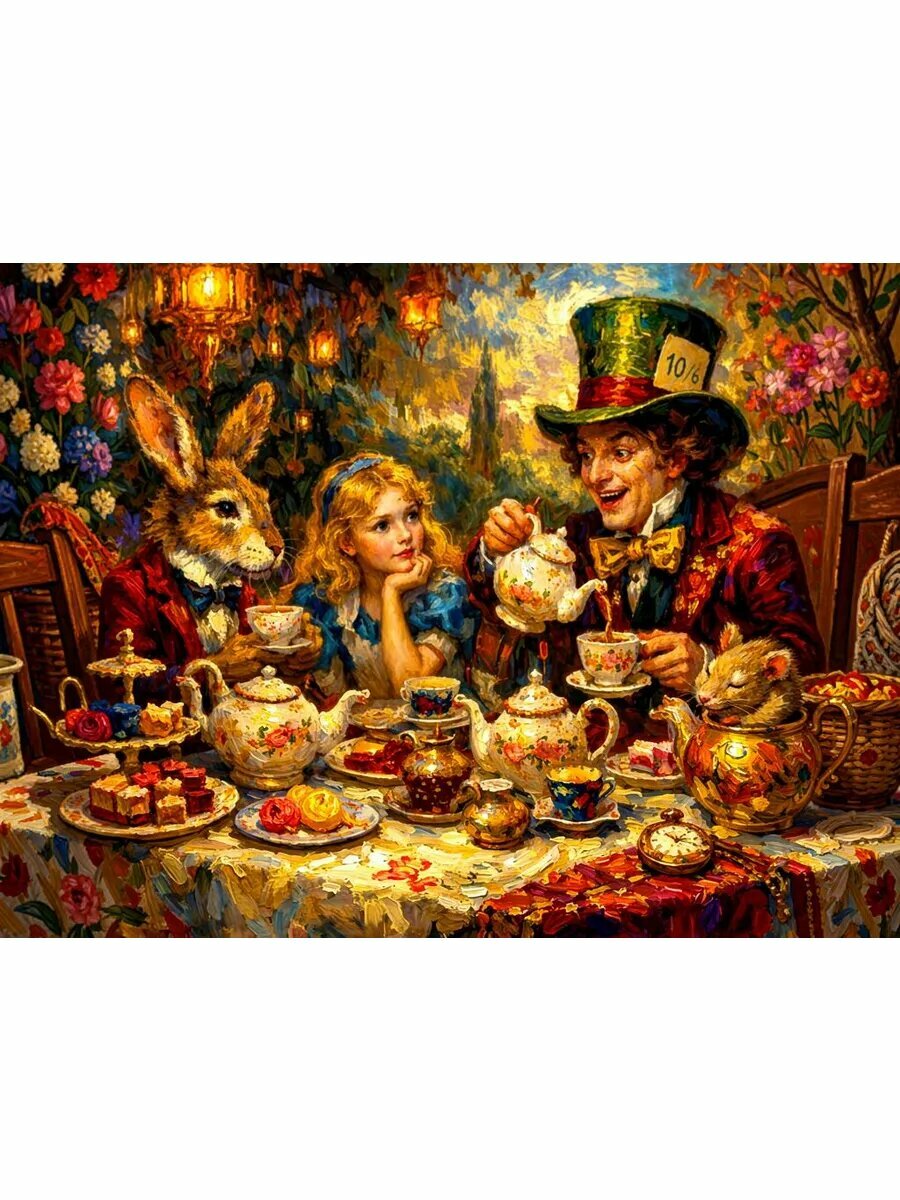 Картина по номерам на холсте Алиса в стране чудес 40*50 см