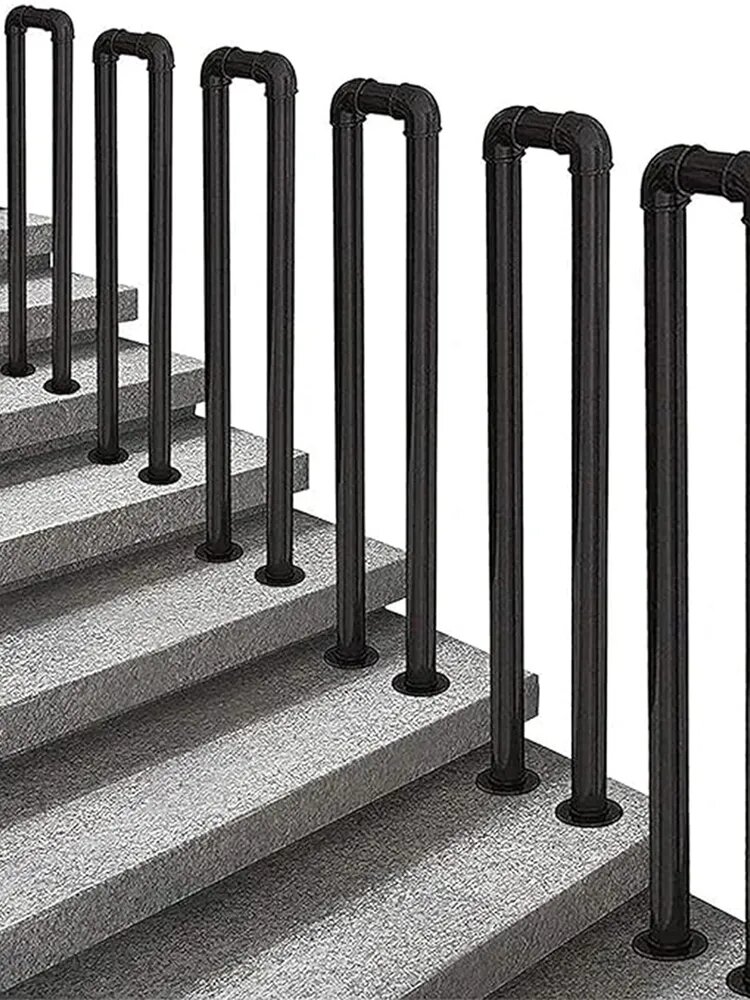 Металлические перила для лестниц, перила для чердачных перекрытий, фурнитура, U-образный, белый, круглая труба