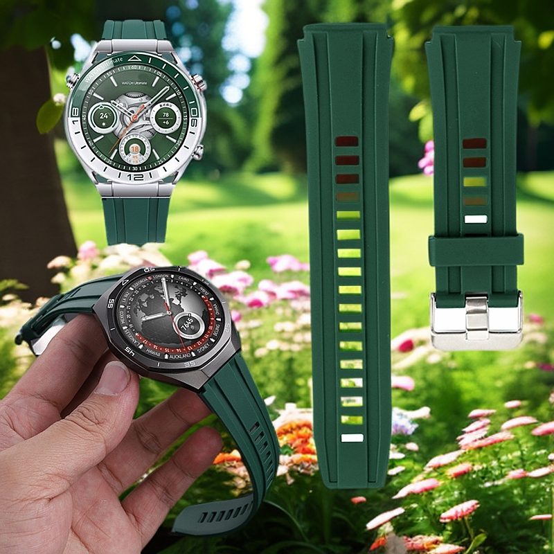 Силиконовый ремешок 22 мм для Huawei Watch GT5 Pro GT6 GT4 GT3 Ultimate, быстросъемный спортивный браслет для корпуса 46 мм