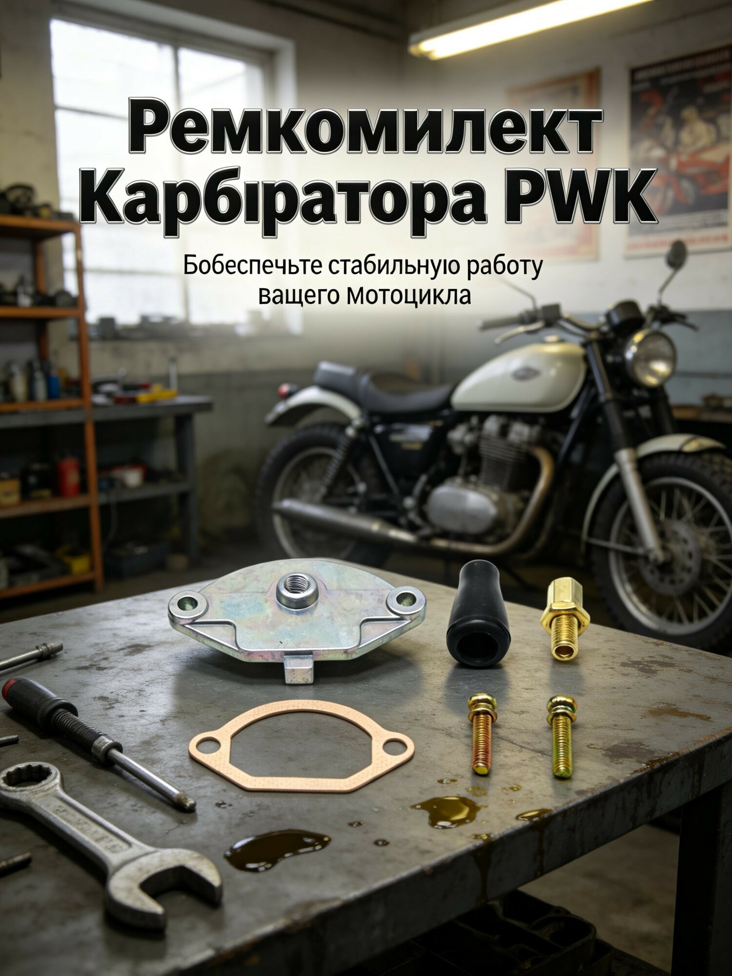 Верхняя крышка карбюратора PWK для мотоцикла, комплект с винтами для крепления — регулировка топливно-воздушной смеси и оптимизация подачи топлива