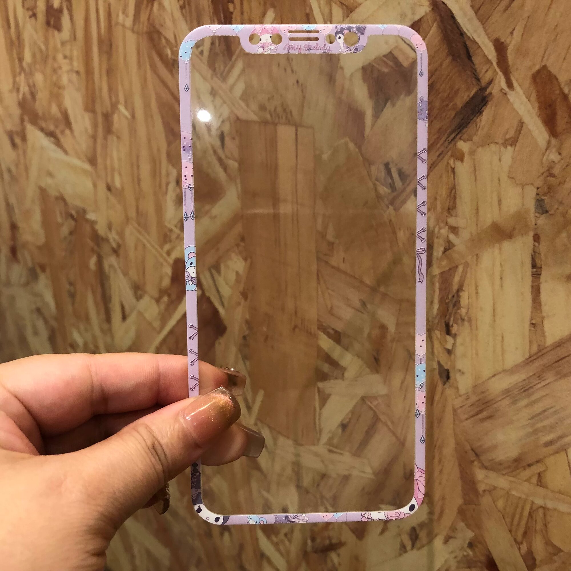 Защитное стекло для iPhone 17 Pro Max с фиолетовым фоном и рисунком Май Мелоди Куломи, подходит для модели 17 Pro Max