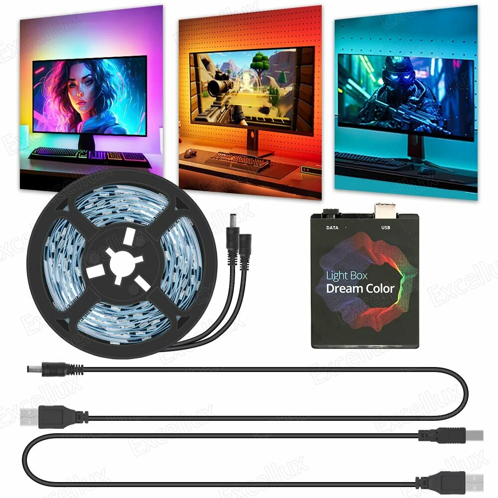 RGB светодиодная лента Excellux Dream Screen 1M Set