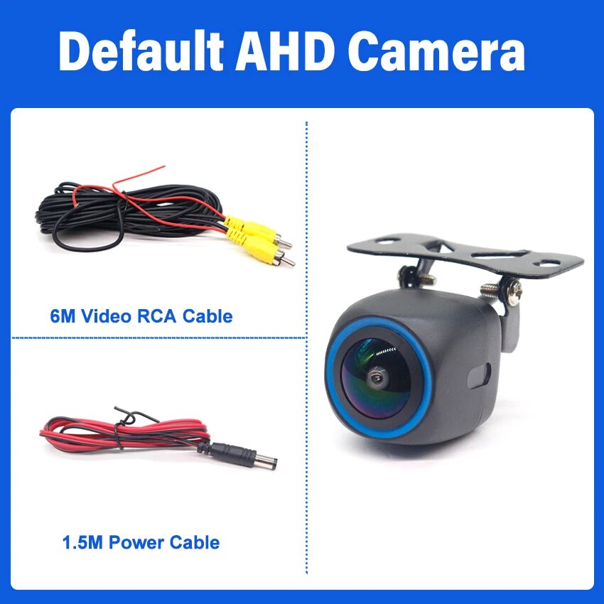 Камера заднего вида AHD 1080P HD с углом обзора 170° и ночным видением для автомобилей Blue CAM