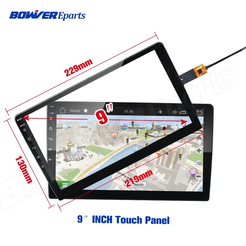 BOWVER XY-PG9020-FPC-A17, 9inch, 2.5D