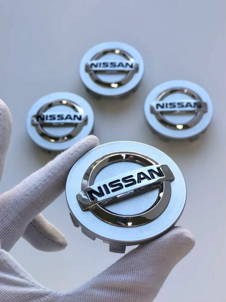 Заглушки на диски Nissan 54 мм 4 шт. — колпачки на литые диски Ниссан, защита центральной части и эстетика, стиль