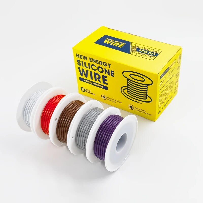 Силиконовый провод 24AWG Ivory 5x10M