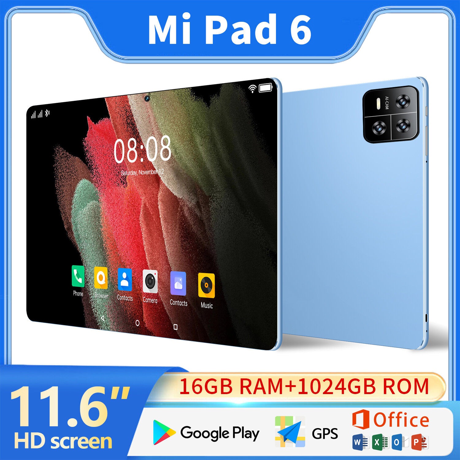 Игровой планшет Mi Pad 6 16ГБ ОЗУ 1ТБ ПЗУ 5G двойная SIM с звонками лучший игровой планшет в своем ценовом сегменте