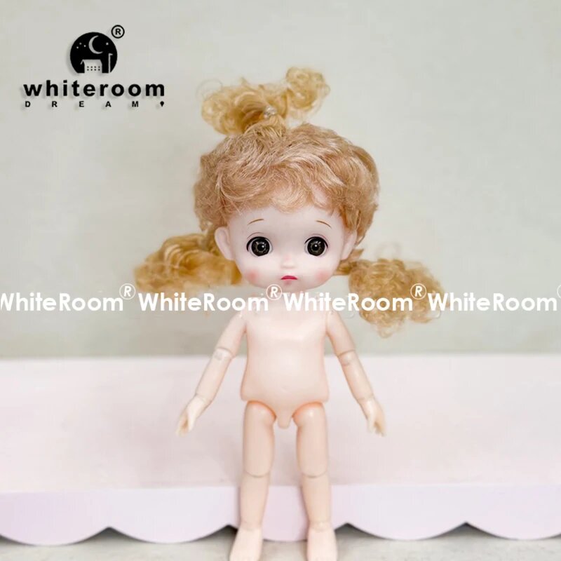 Whiteroom Шарнирная кукла 16 см пластик голубые глаза Бежевый, BABY 10, Green eyes