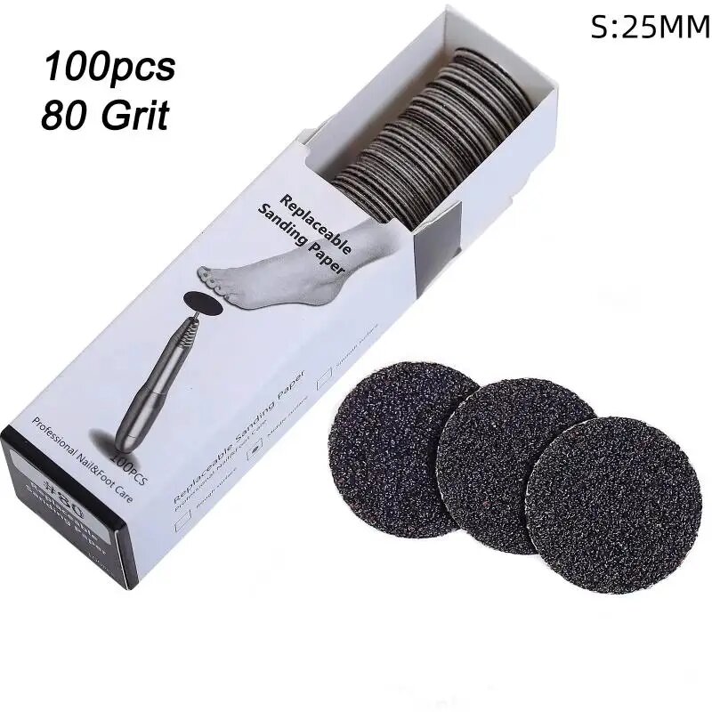 Сменные диски для педикюра 80 Grit, 100 шт
