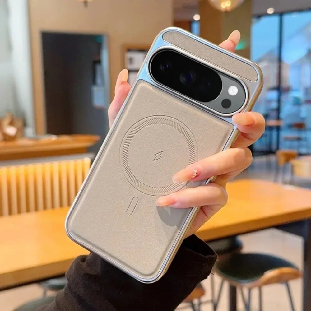 Кожаный Магнитный Чехол Google Pixel 8 GRAY