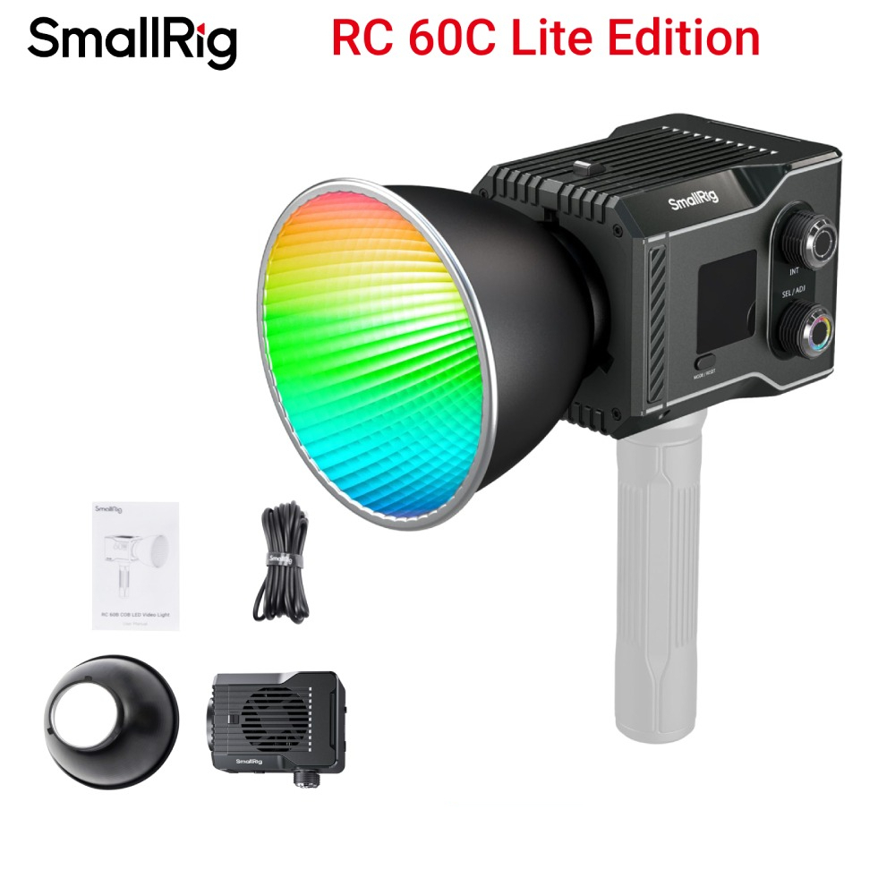 SmallRig RC 60C RGB Светодиодная видеосигнализация с непрерывным выходным освещением, управляемым приложением-4808