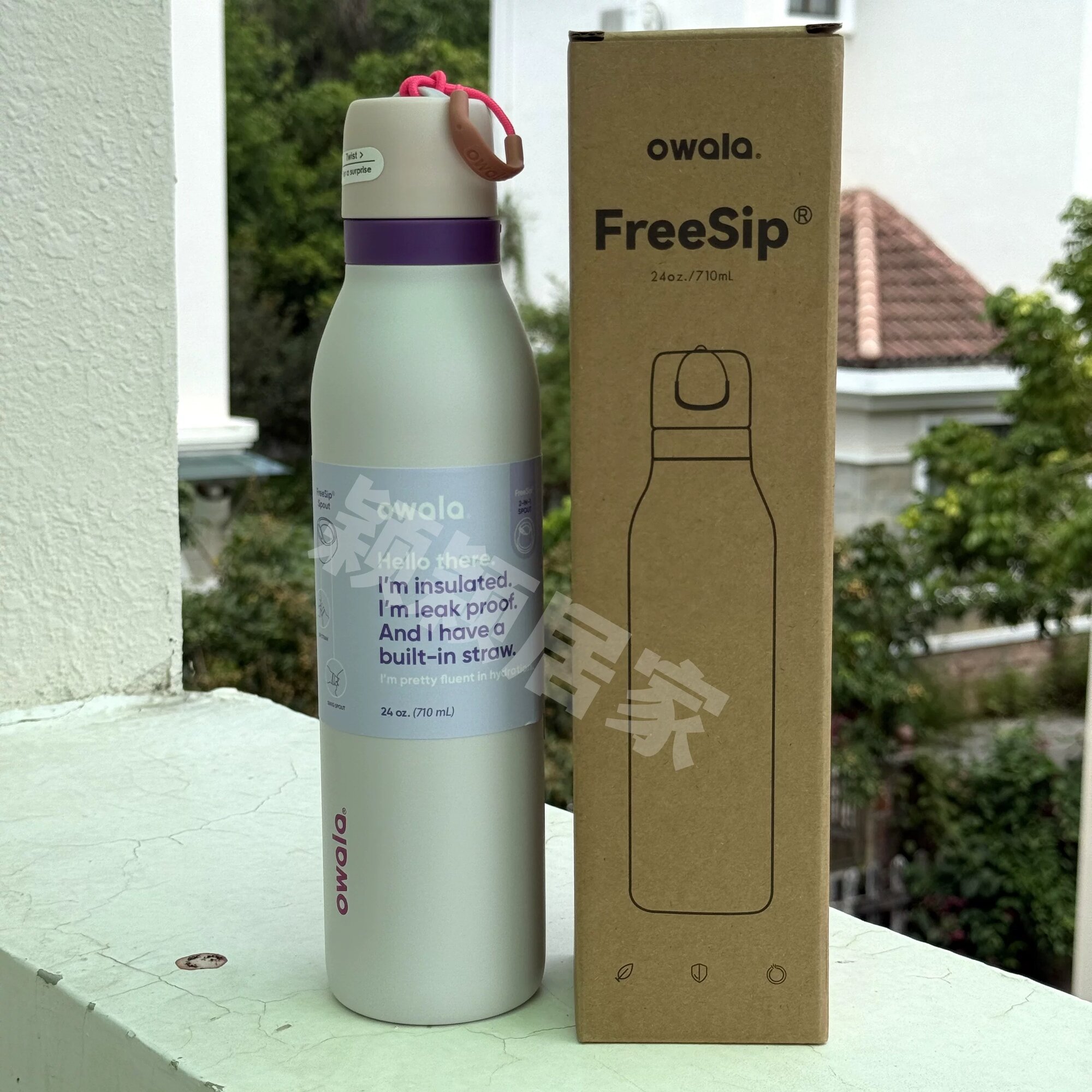 Owala Twist 24oz термосовая бутылка из нержавеющей стали для путешествий с цветочным рисунком для автомобиля