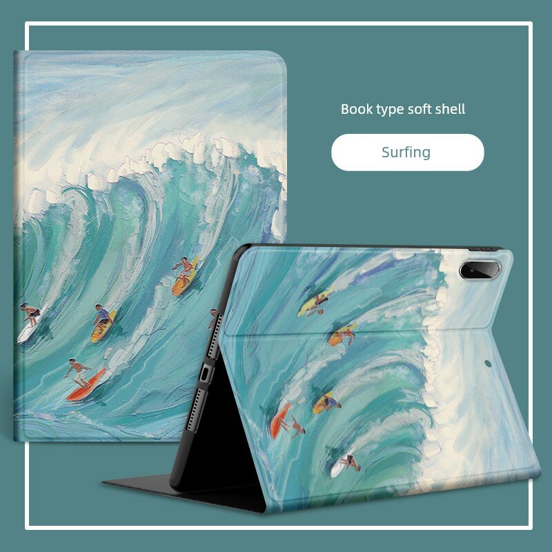 Силиконовый чехол-книжка для Lenovo Xiaoxin Pad 2023 11.5 дюймов с защитой от падений, дизайн Серфинг