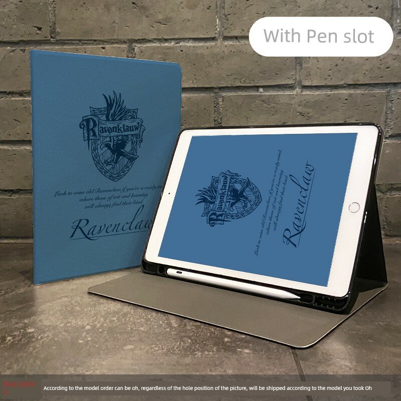 Защитный книжный чехол для iPad Pro 2021 11-дюймового с отделением для ручки и синим дизайном Гарри Поттера