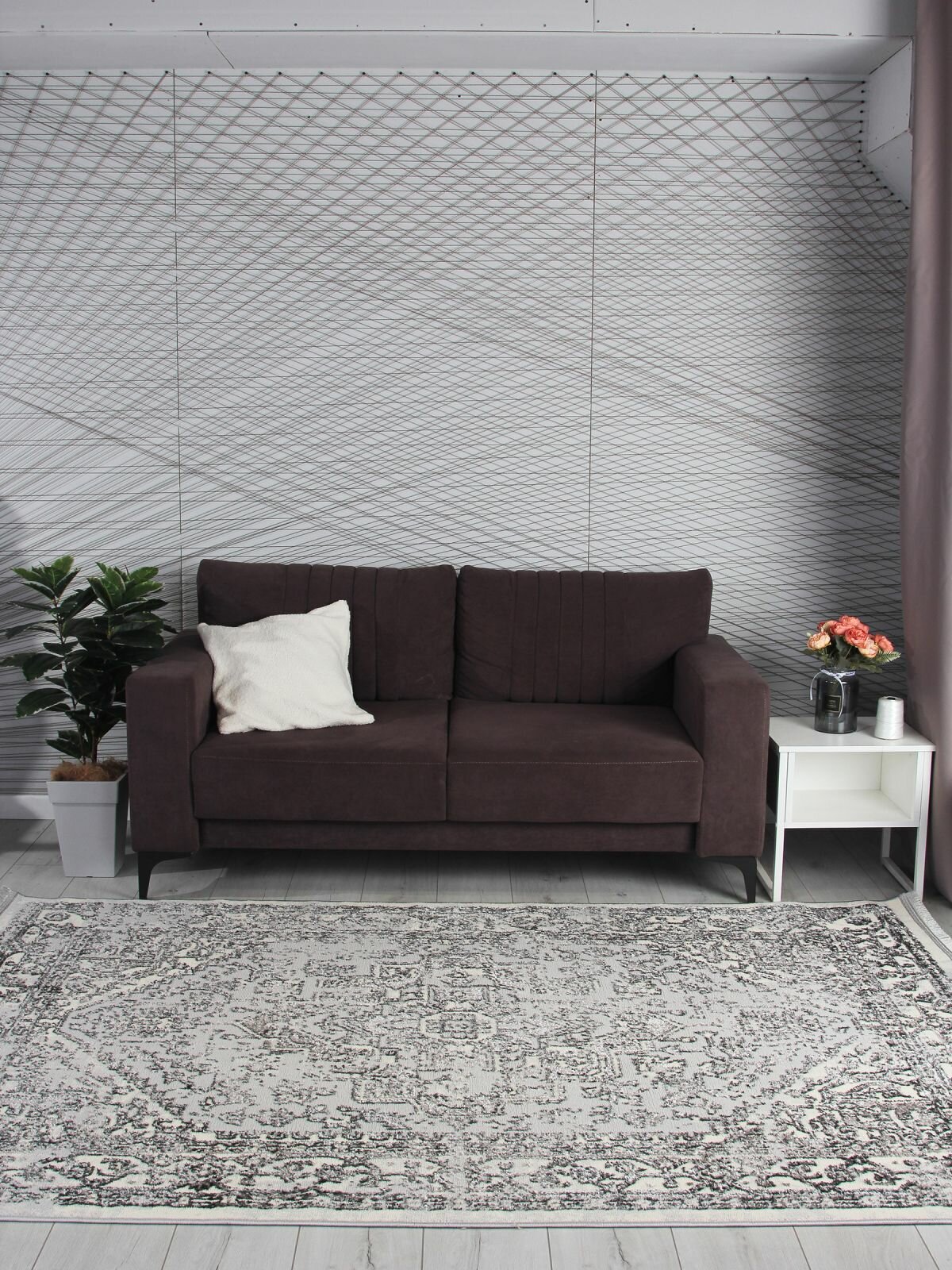 Ковер Классический grey / grey 2x4м