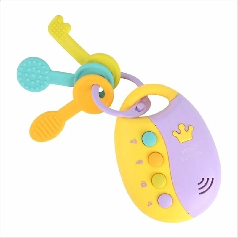 Прорезыватель MIANQI Toy, музыкальный, развивающий, пластик, жёлтый, 77 г