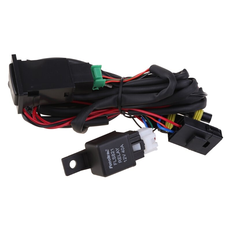 Универсальный комплект проводки 12V 40A противотуманной фары с автомобильными аксессуарами