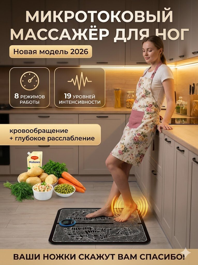 Тренажёр-миостимулятор EMS Foot Massager для стоп, массажер для ног