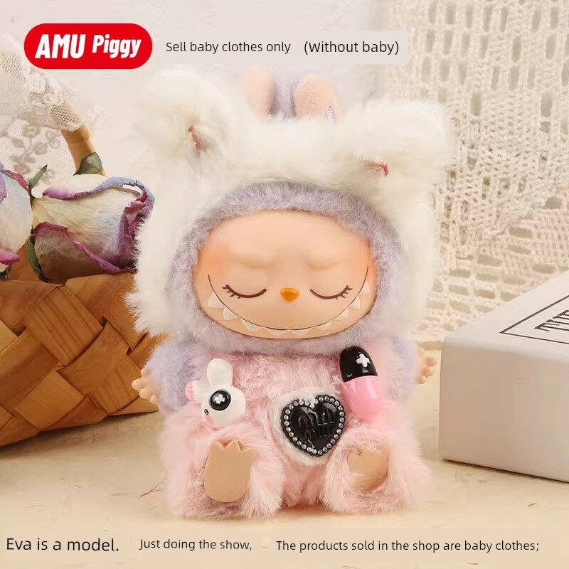 Одежда для куклы Labubu Rabbit Cookie - Милый принт, одежда для фигур POP MART 20 см, ручная работа