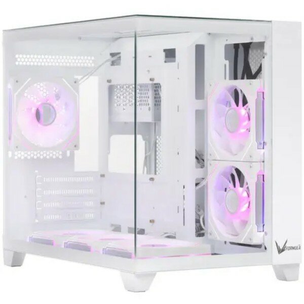 Корпус Formula Crystal Z9ML Floe белый без БП mATX 1xUSB3.0 1xUSB3.1 audio bott PSU CRYSTAL Z9ML FLOE