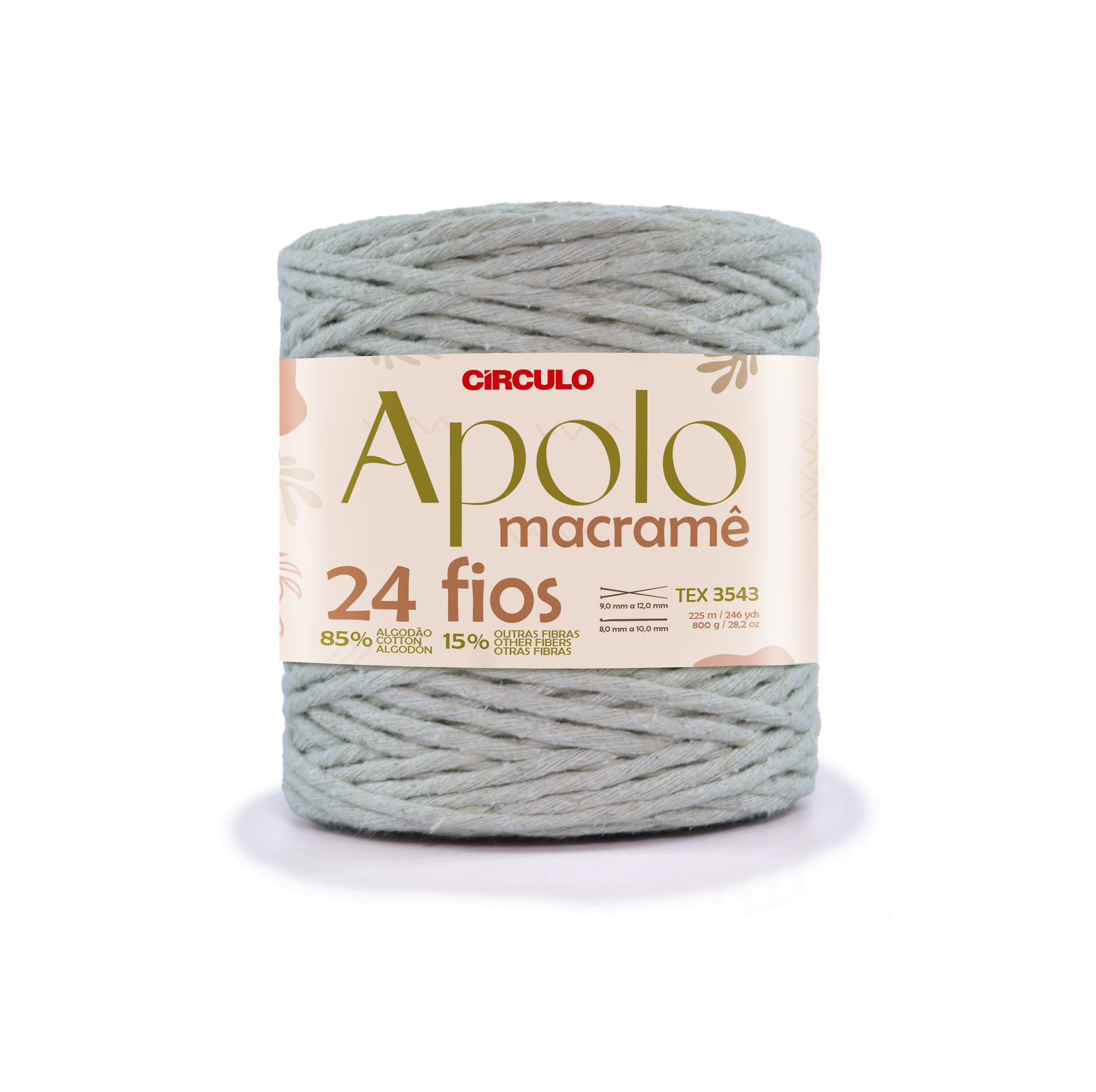 Пряжа Circulo APOLO MACRAME (85% хлопок, 15% другие волокна), 800г, 225 м. цв. 8473